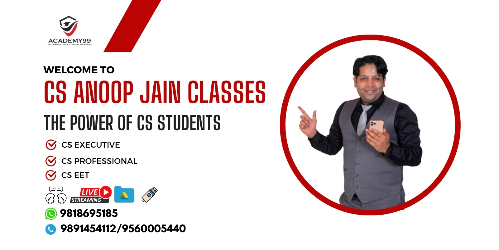 Top Company Secretary (CS) Coaching in Delhi by CS Anoop Jain